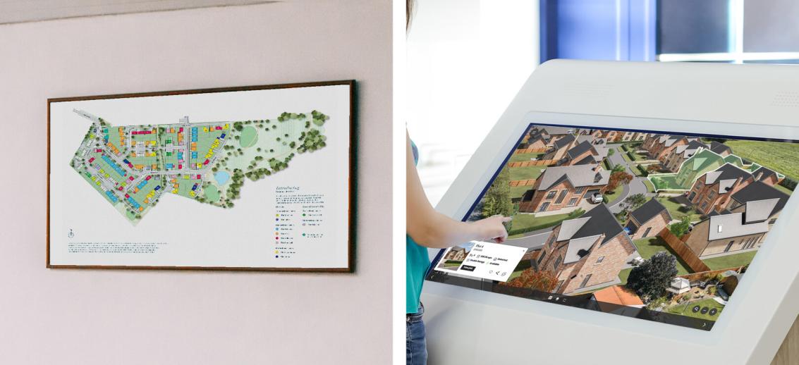 Interactive site plans before and after